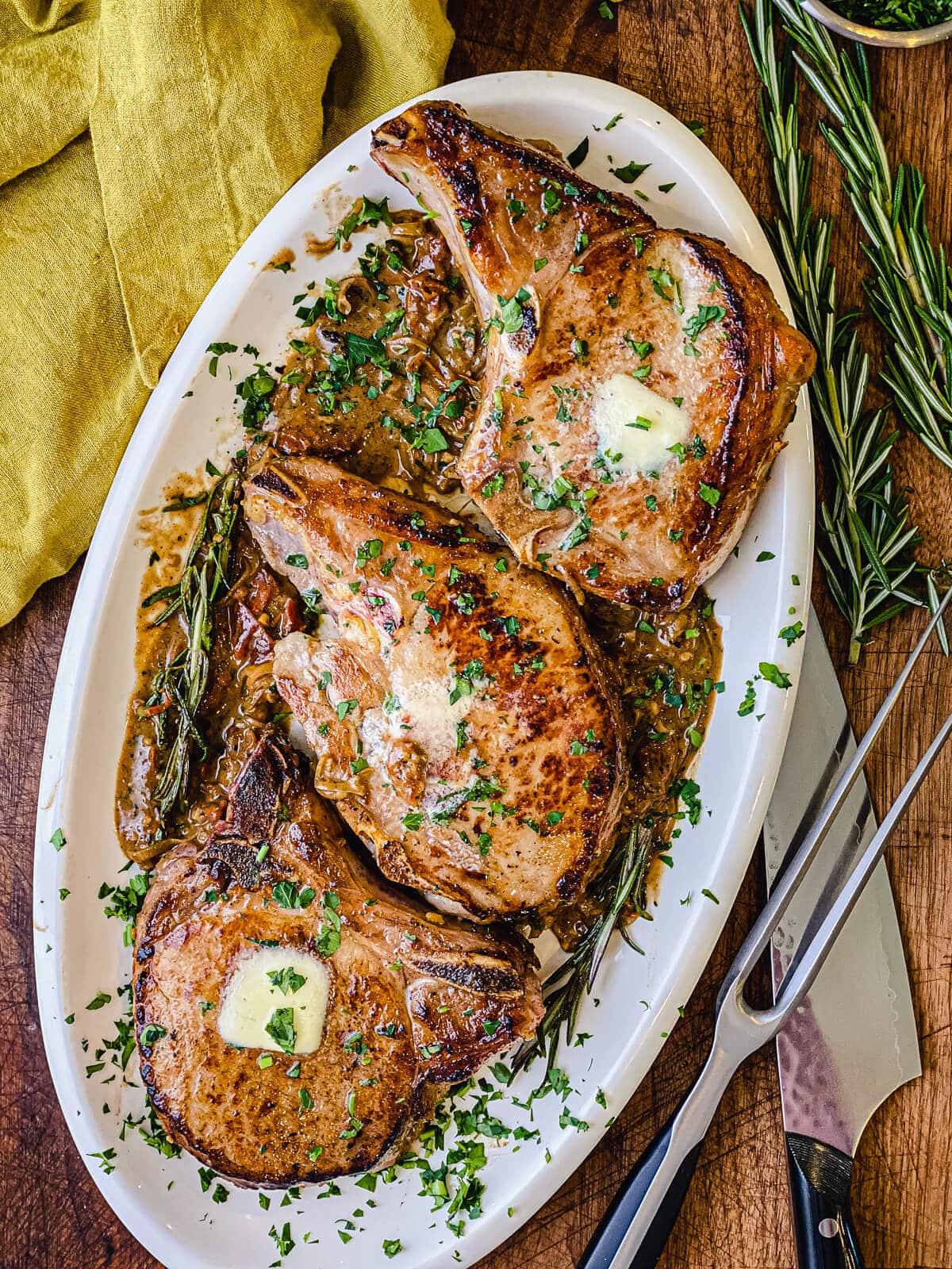 Pan Seared Pork Chops w/ Rustic Sun-dried Tomato Sauce - Grillseeker